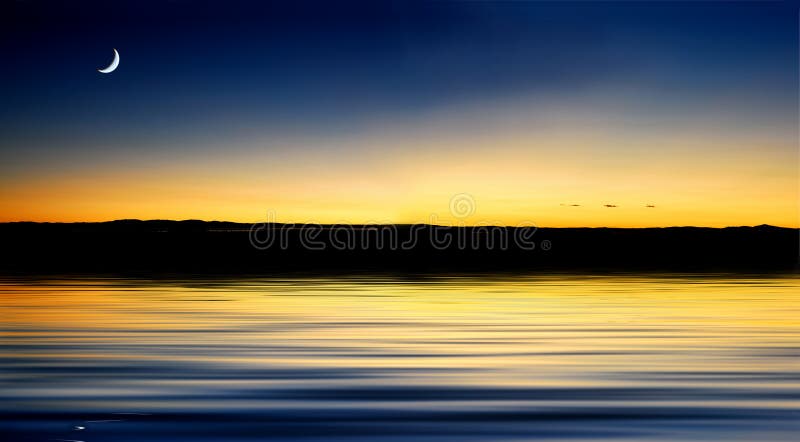 Moon Dusk Sunset Picture. Image: 5264204