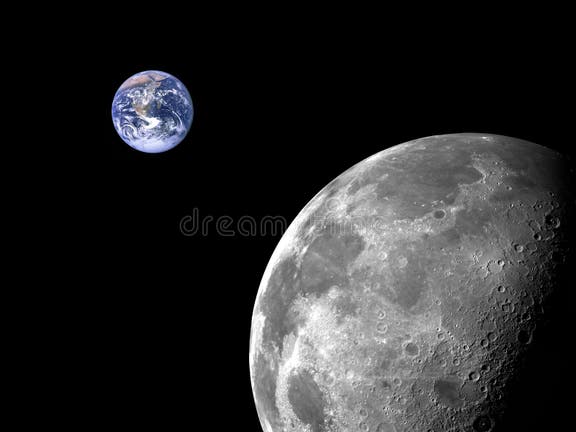 Moon and Earth stock image. Image of environment, orbit - 3269093