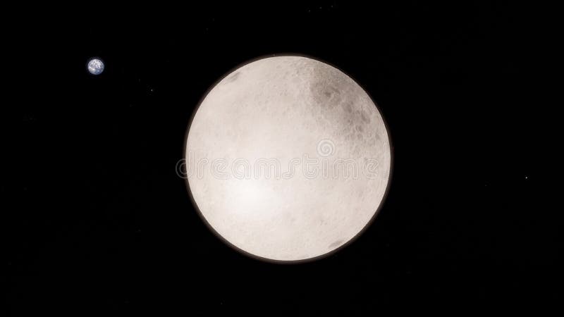 Moon and the Earth Solar Rotation, Animated in 4k Stock Video - Video ...