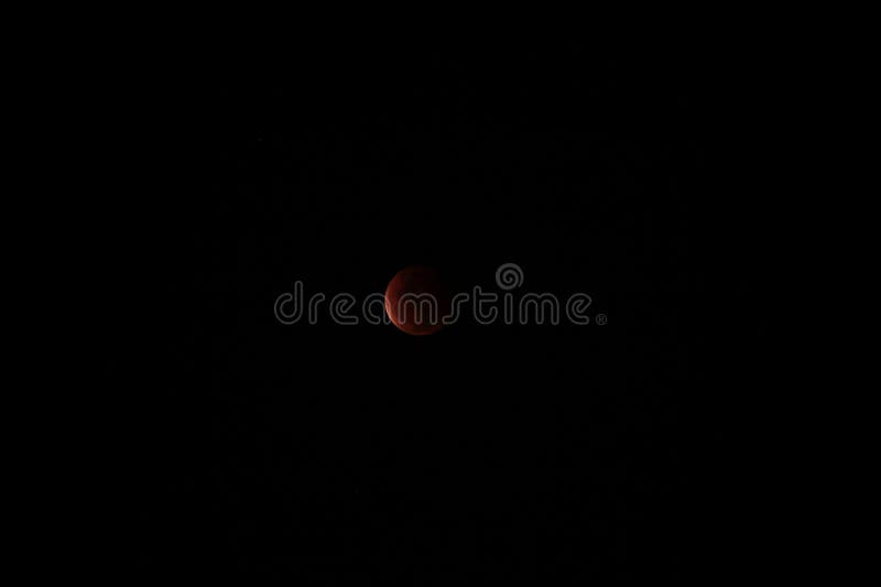 Moon Eclipse Phase Near Total Eclipse Stock Photo - Image of midnight ...