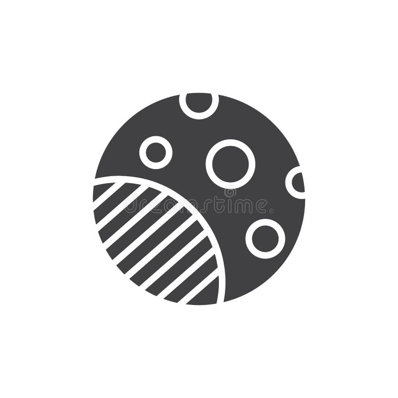 Moon eclipse vector icon stock vector. Illustration of perfect - 146782405