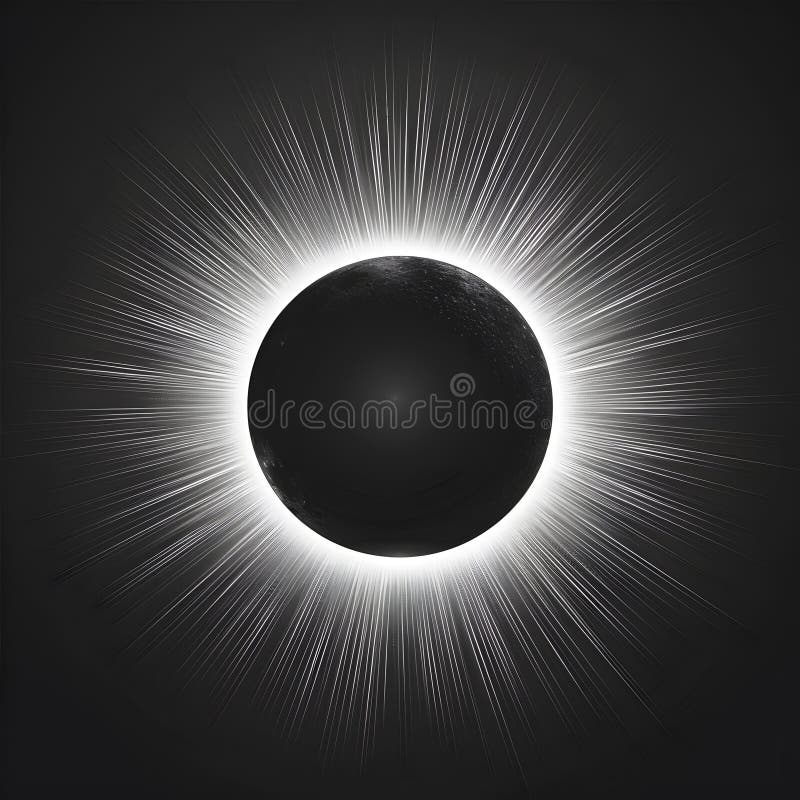 The Moon Eclipses the Sun, Creating a Total Solar Eclipse in the Sky ...