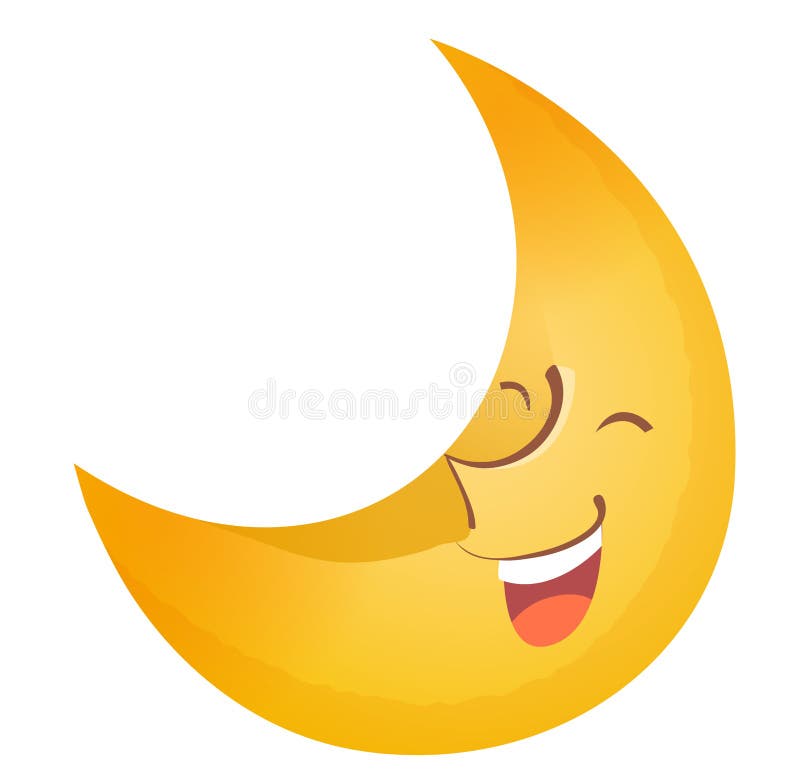 Smiling Moon stock vector. Illustration of clipart, mascot - 34434952