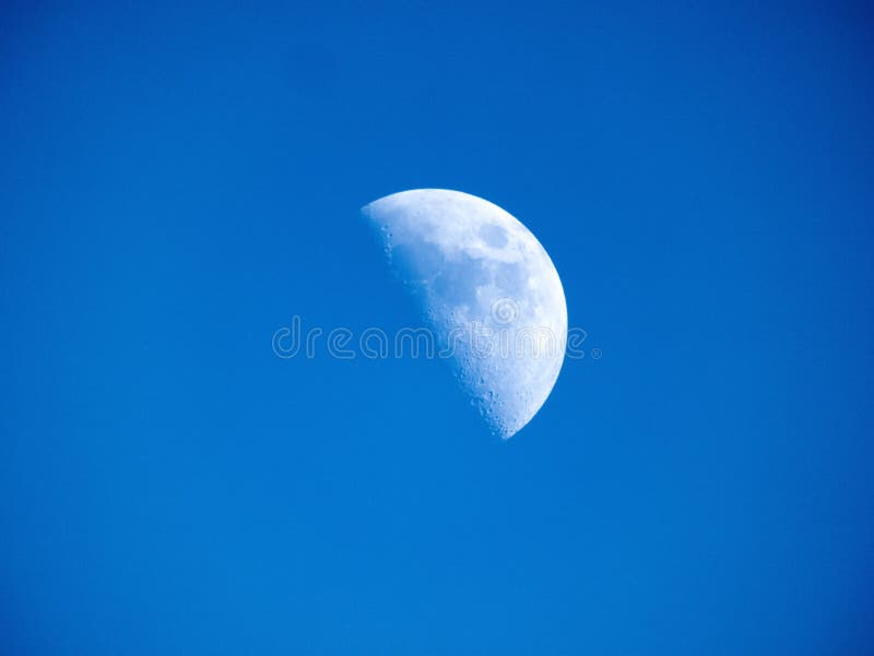 Moon First Quarter Third Quarter - Day Stock Image - Image of faith ...