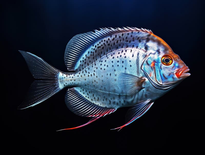 Moon Fish Isolated Made with Generative AI Illustration Stock ...