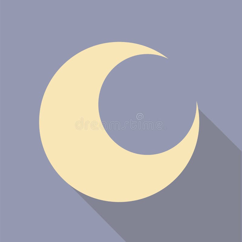 Moon. Flat with Shadows. Vector Stock Illustration - Illustration of ...
