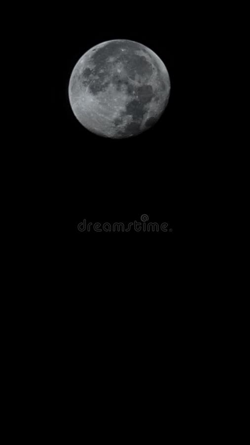 Moon almost full stock image. Image of darkness, monochrome - 233109175