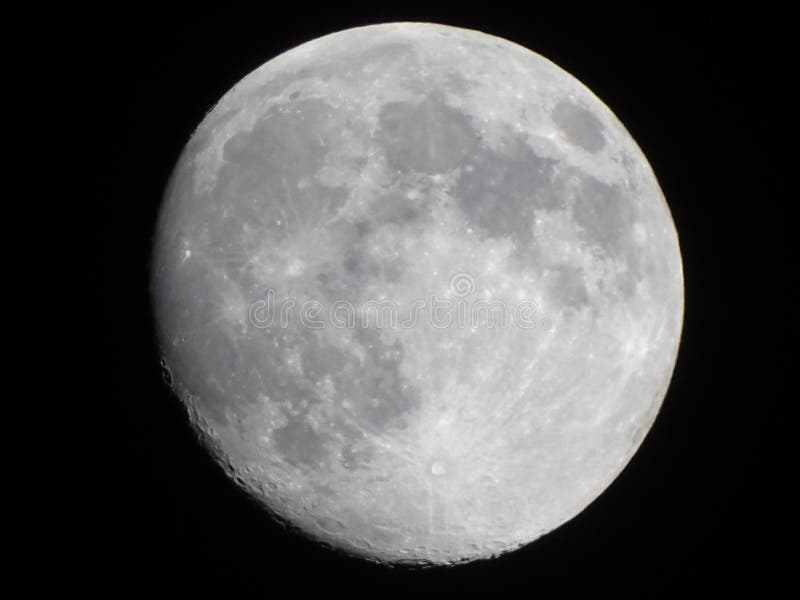 The moon is in full phase stock image. Image of monochrome - 184895695