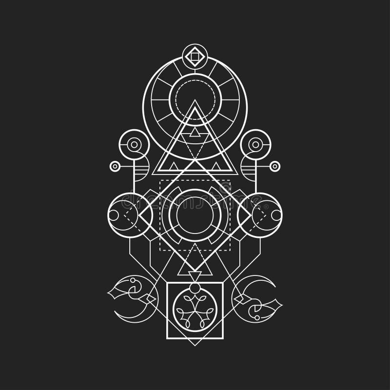 Rune Magic Moon stock vector. Illustration of spirituality - 117348949