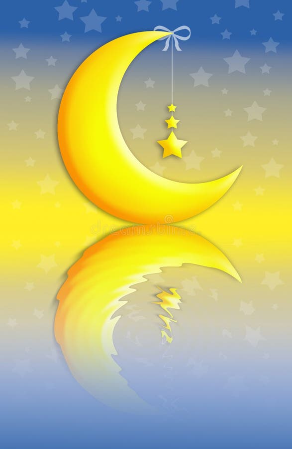 Moon for good night stock illustration. Illustration of luck - 31492013