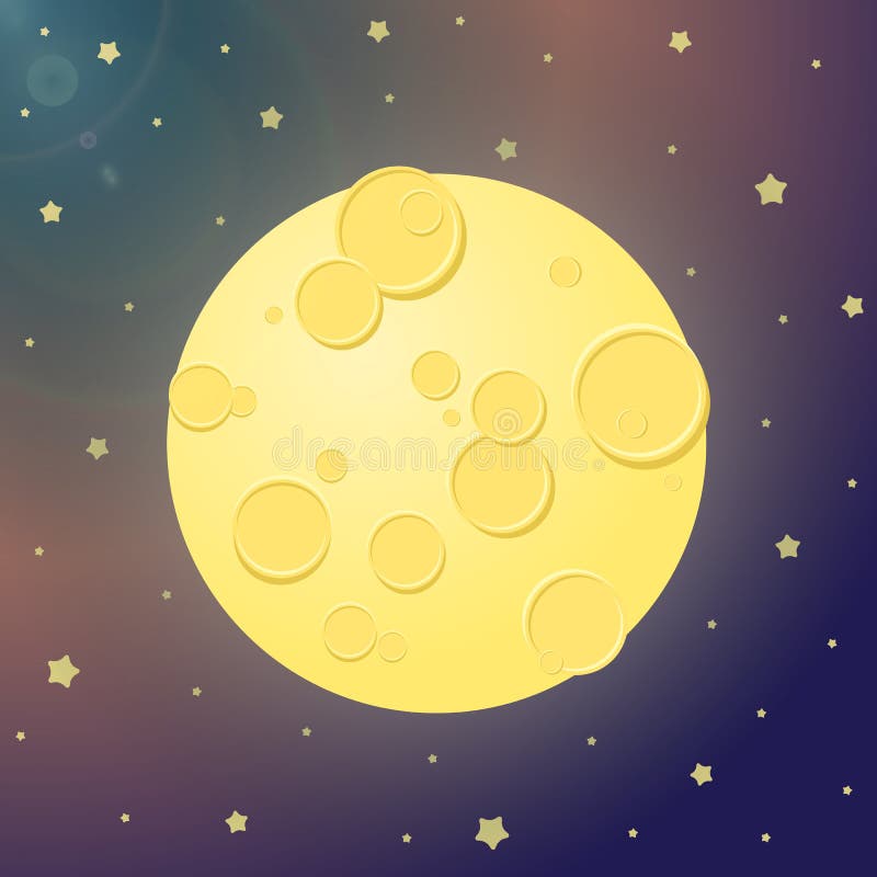 Moon gradient stock vector. Illustration of glow, cosmos - 68544958