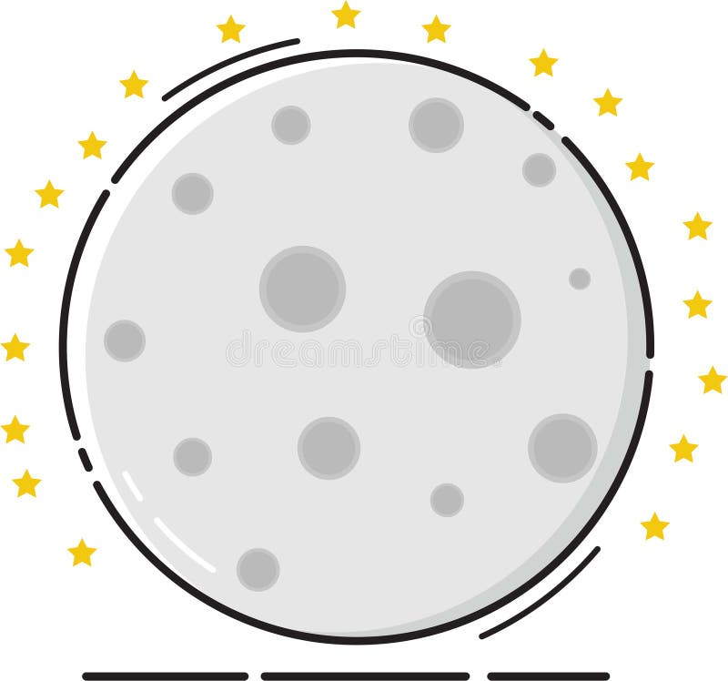 Moon Graphic Design with Mbe Style Stock Vector - Illustration of icon ...