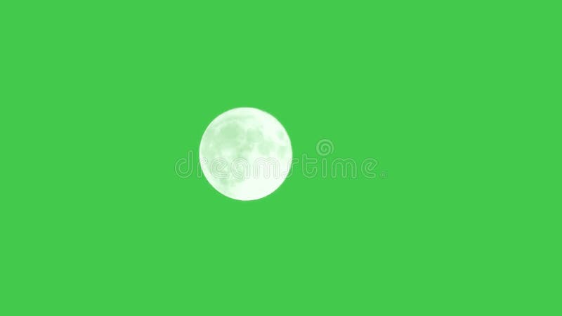 Moon Surface with Clouds with Green Screen Rotation. Realistic Render ...