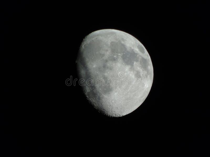 Moon in the growing phase stock image. Image of satellite - 178764631