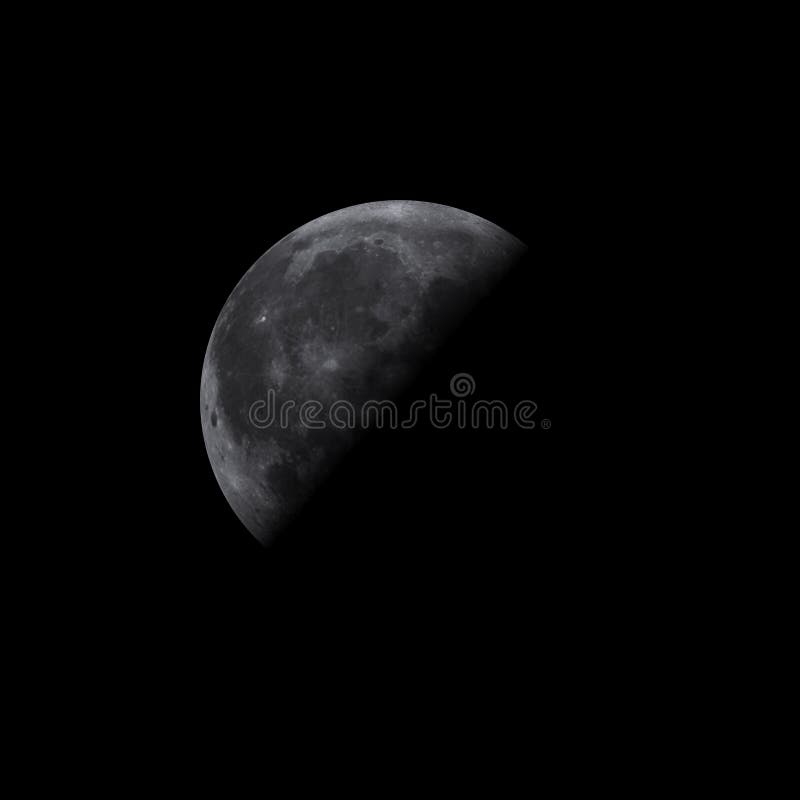 Moon - half stock illustration. Illustration of phase - 4998746