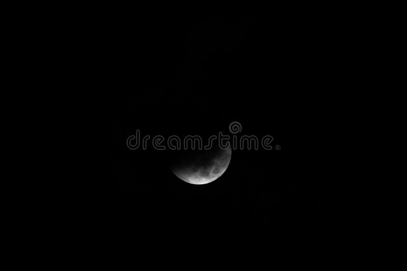 The Moon is almost Half Gone, but Still in Full Stock Photo - Image of ...