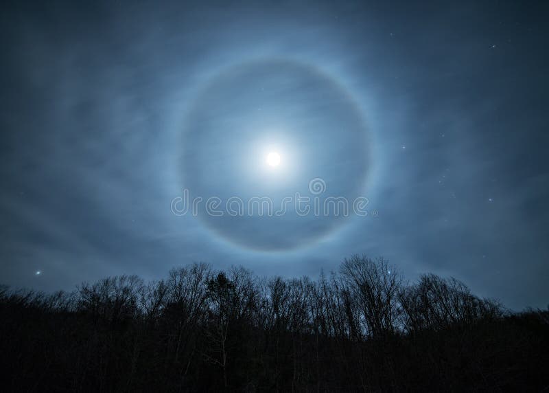Moon halo stock photo. Image of ring, halo, astronomy - 73692174