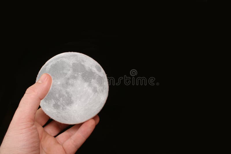 Moon in hand stock photo. Image of light, astronomy, outdoor - 407116