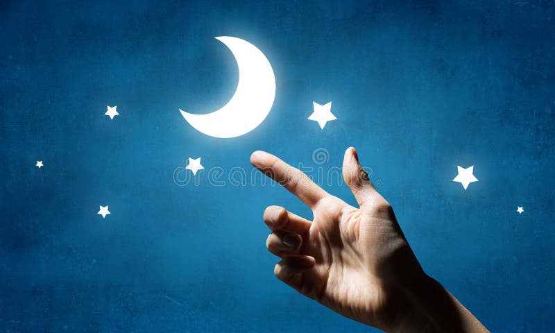 Finger Pointing Moon Stock Photos - Free & Royalty-Free Stock Photos ...