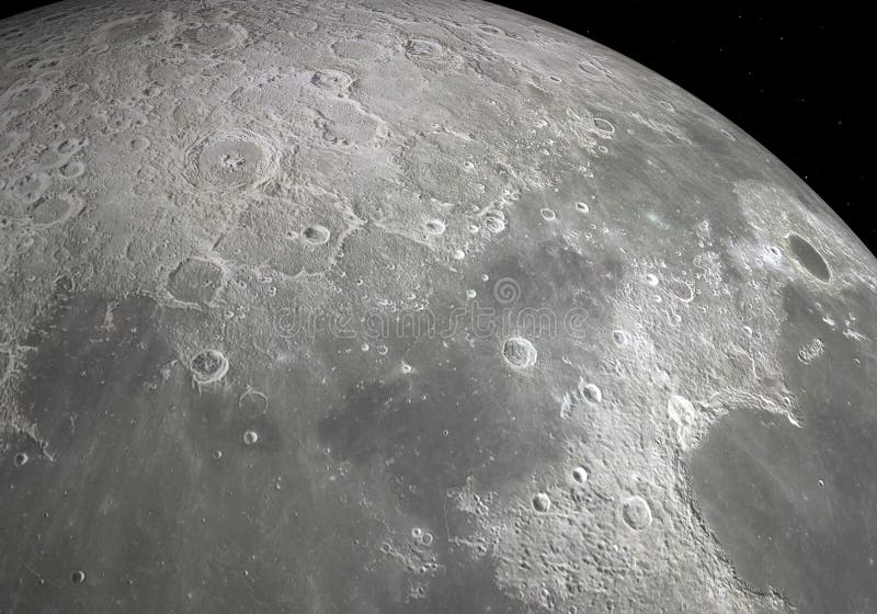 Moon - High Resolution 3D Images. 3D Illustration Stock Illustration ...