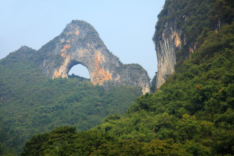 Moon Hill of China stock image. Image of guangxi, landmark - 54550639
