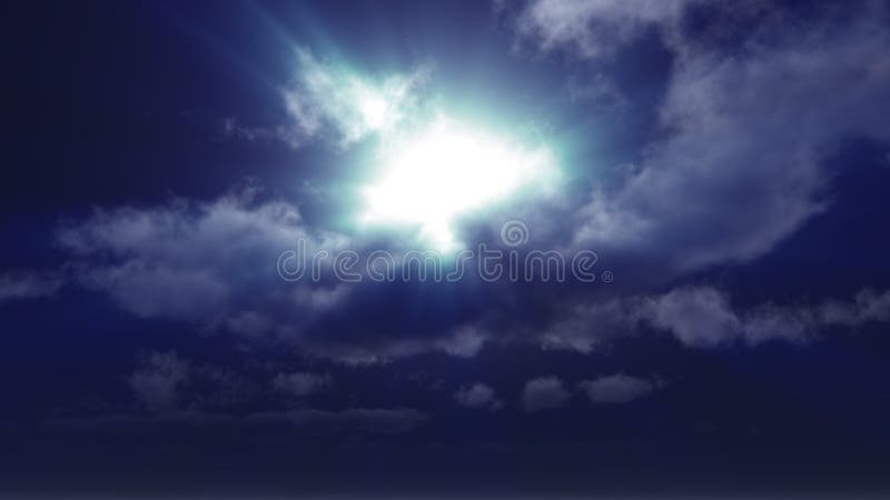 Moon Horror Clouds at Night Stock Illustration - Illustration of ...