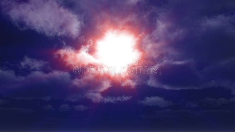 Moon Horror Clouds at Night Stock Illustration - Illustration of shine ...