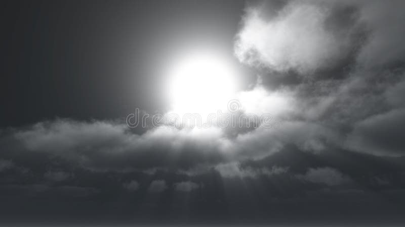 Moon Horror Clouds at Night Stock Illustration - Illustration of ...