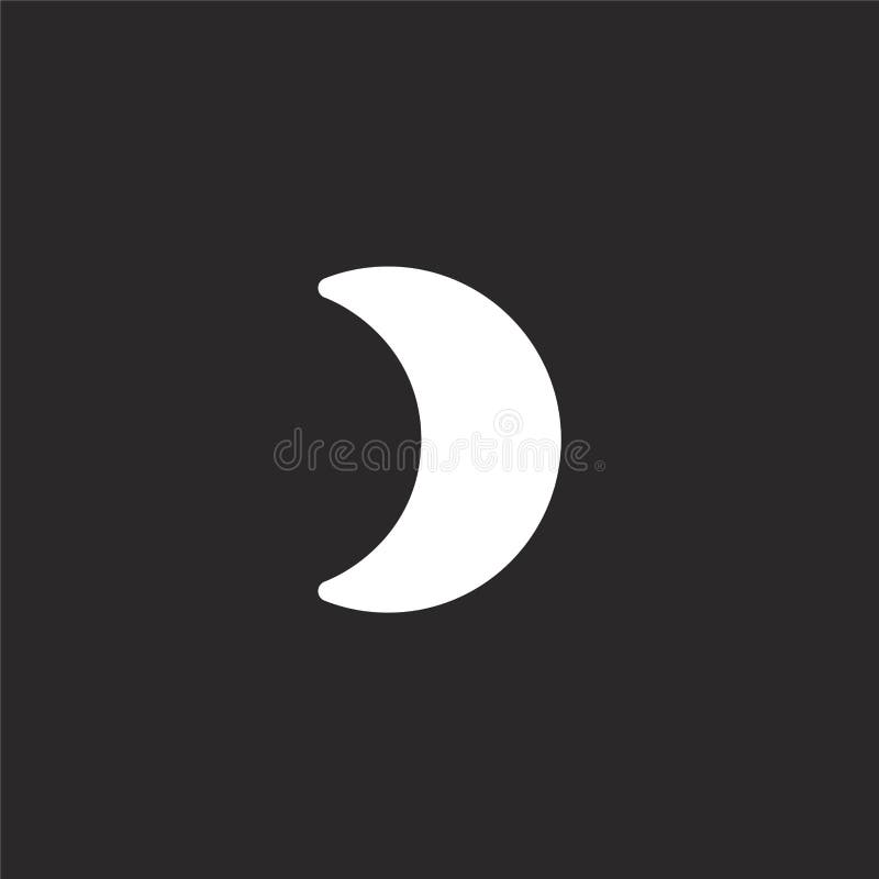 Moon Icon. Filled Moon Icon for Website Design and Mobile, App ...
