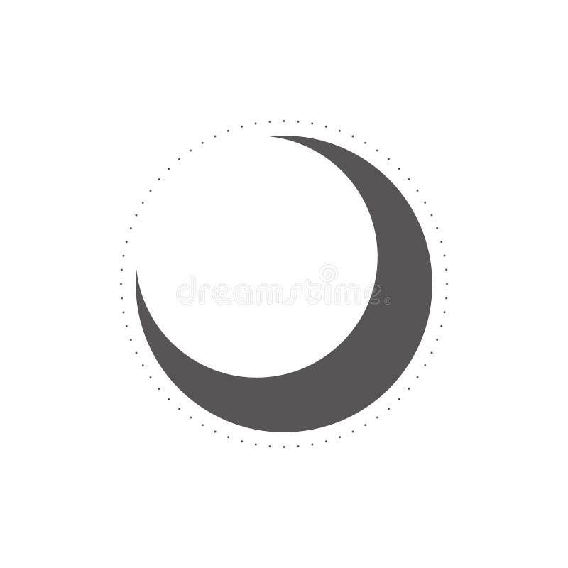 Half Moon Vector Icon Sign Symbol Stock Illustration - Illustration of ...