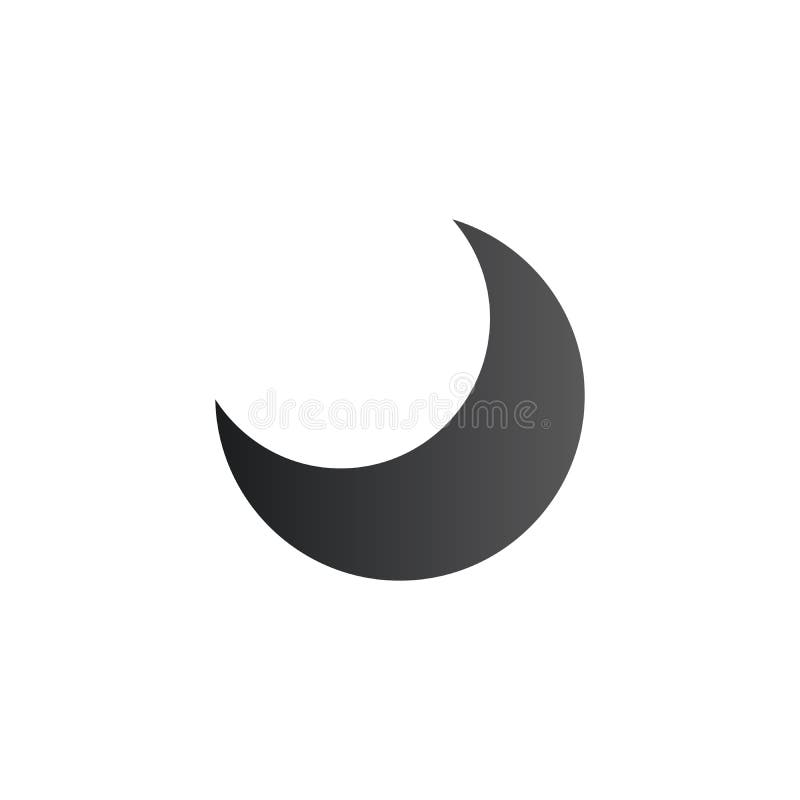Moon Icon Flat. Illustration Isolated Vector Sign Symbol. Stock Vector ...