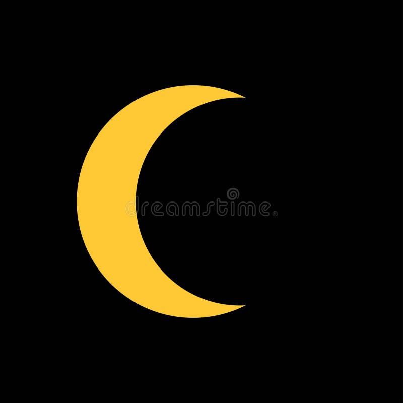 Yellow Crescent Geometric Shape Vector Stock Vector - Illustration of ...