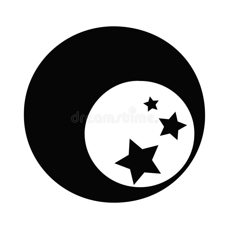 Moon Icon Night is a Symbol Vector Stock Vector - Illustration of ...
