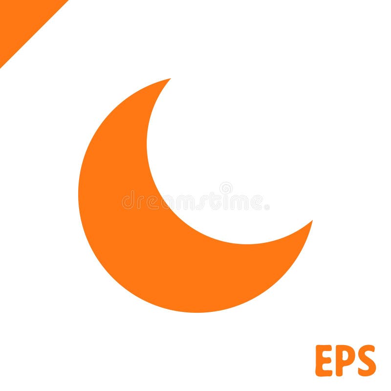 Moon Icon Stock Vector Illustration Flat Design Stock Vector ...