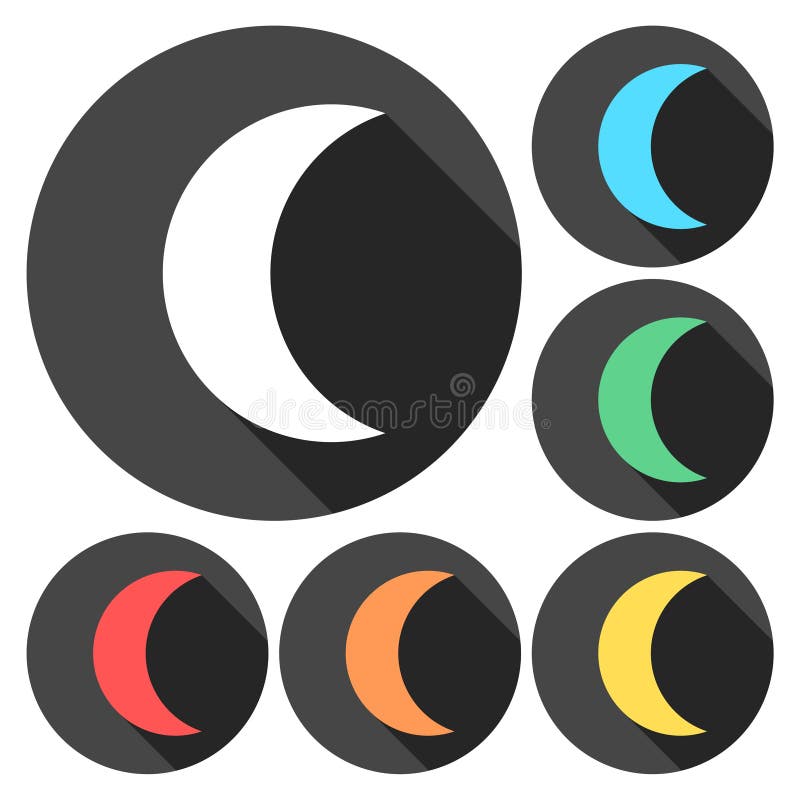 Moon Icon. Vector Illustration Stock Vector - Illustration of moon ...
