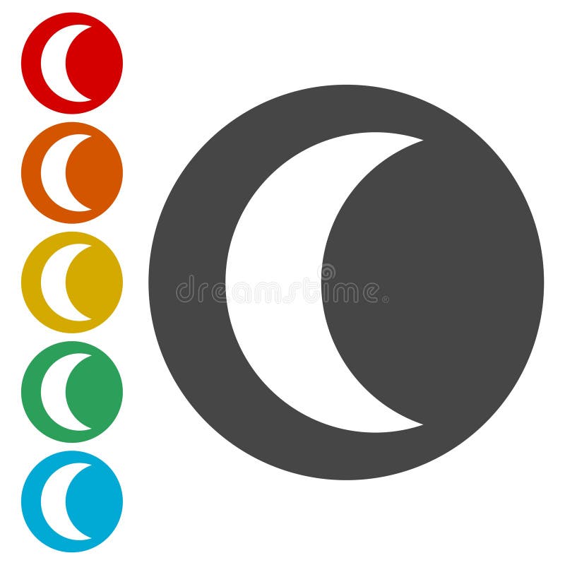 Moon Icon Vector Illustration Stock Vector - Illustration of astrology ...