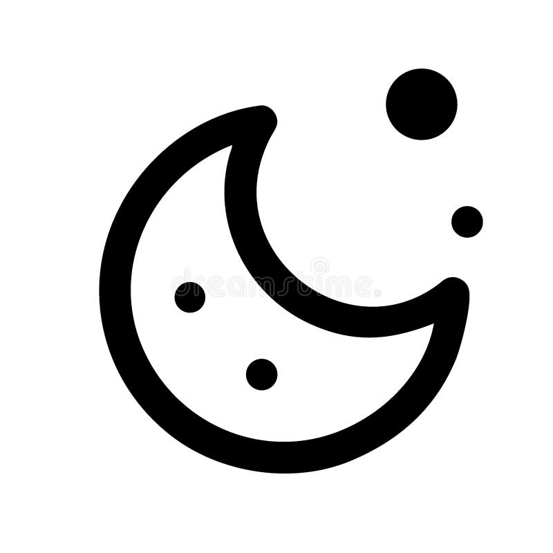Moon icon stock illustration. Illustration of lunar - 381150263