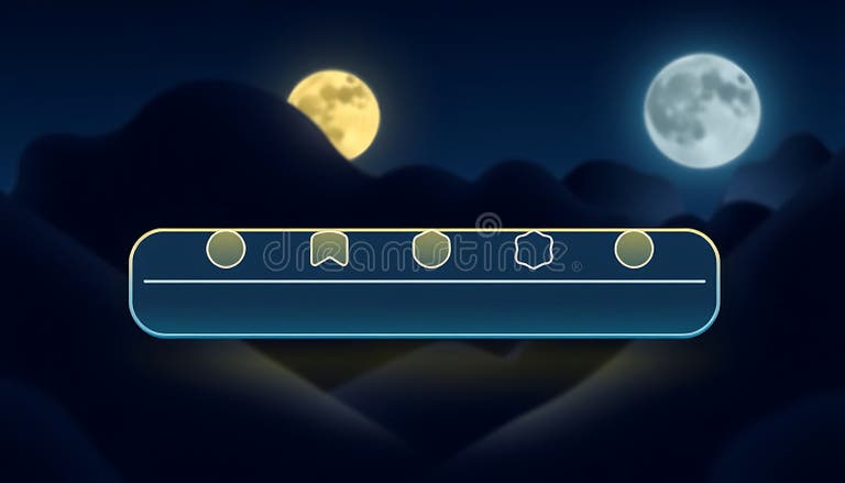 Moon Icons Set Night, App Interface Design Generative AI Stock ...