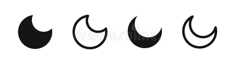 Moon Icons. Vector Moon Icons Stock Vector - Illustration of universe ...