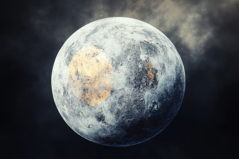 Moon Illuminated by Atmospheric Clouds during Nighttime Stock Image ...