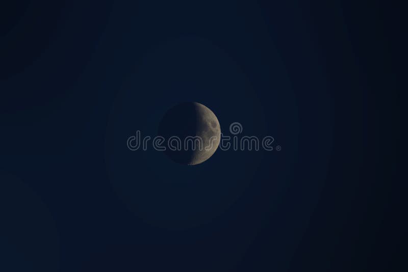 Moon lit from one side stock image. Image of atmosphere - 196989205