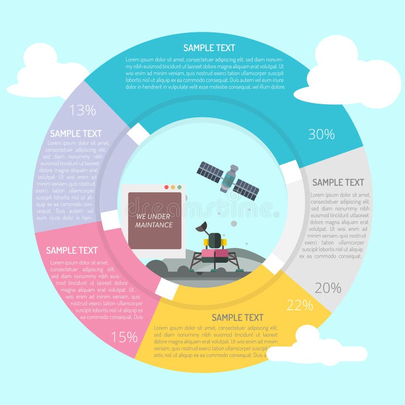 On the Moon Infographic Diagram Stock Vector - Illustration of modern ...