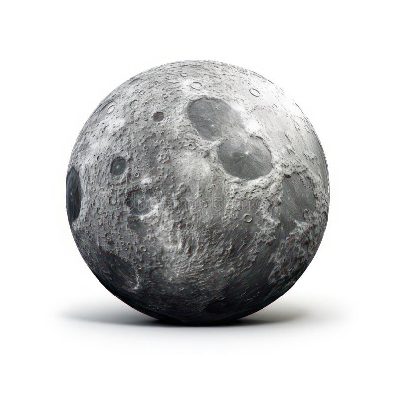 Moon Isolated on White Created with Generative AI Stock Image ...