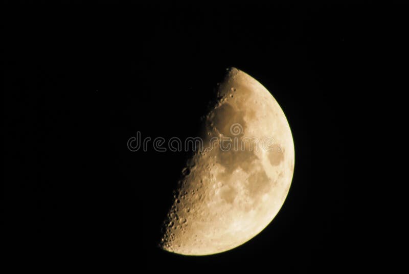 Moon stock photo. Image of space, satellite, quarter - 94477244