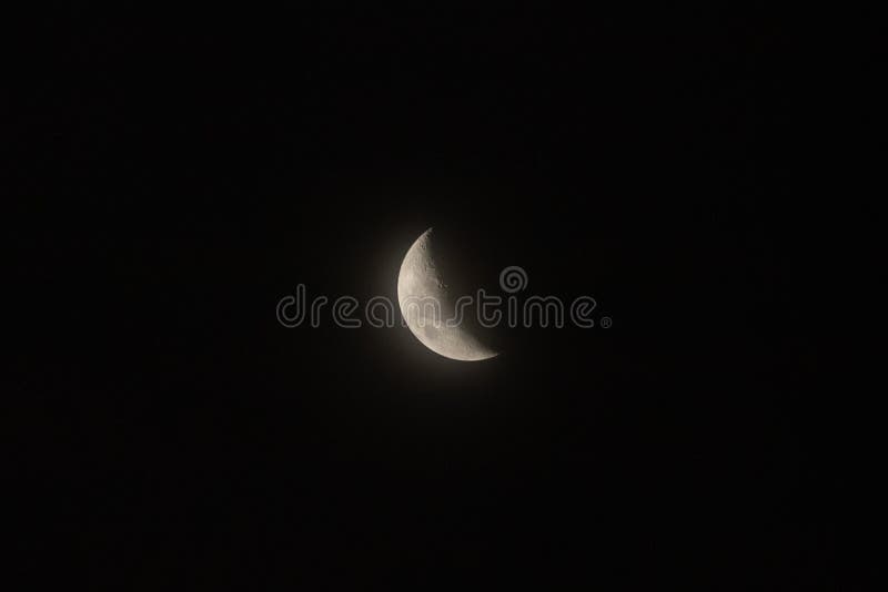 The Moon in Its Waning Phase Stock Photo - Image of phase, craters ...