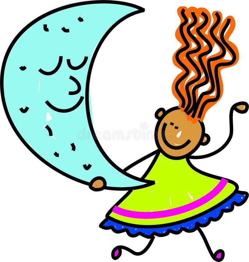 Moon Kid stock vector. Illustration of learning, school - 18119275