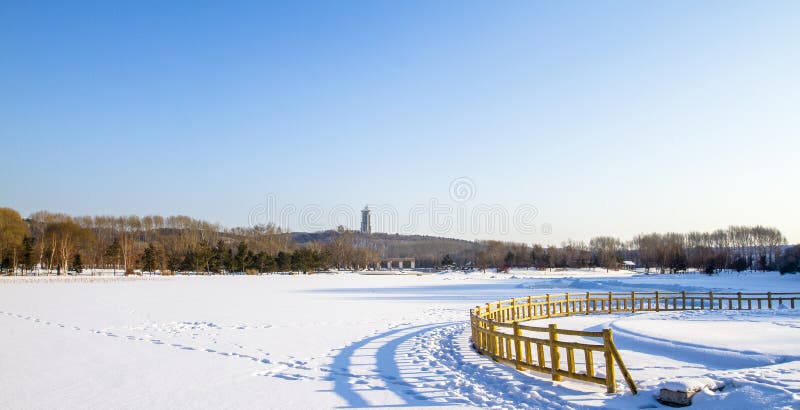 The moon lake park stock photo. Image of cold, outdoor - 41975484