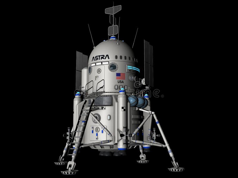 Moon lander stock illustration. Illustration of landing - 12519573
