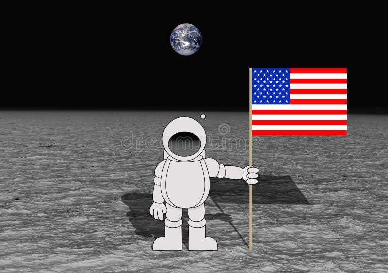 Moon Landing stock illustration. Illustration of surface - 15132369