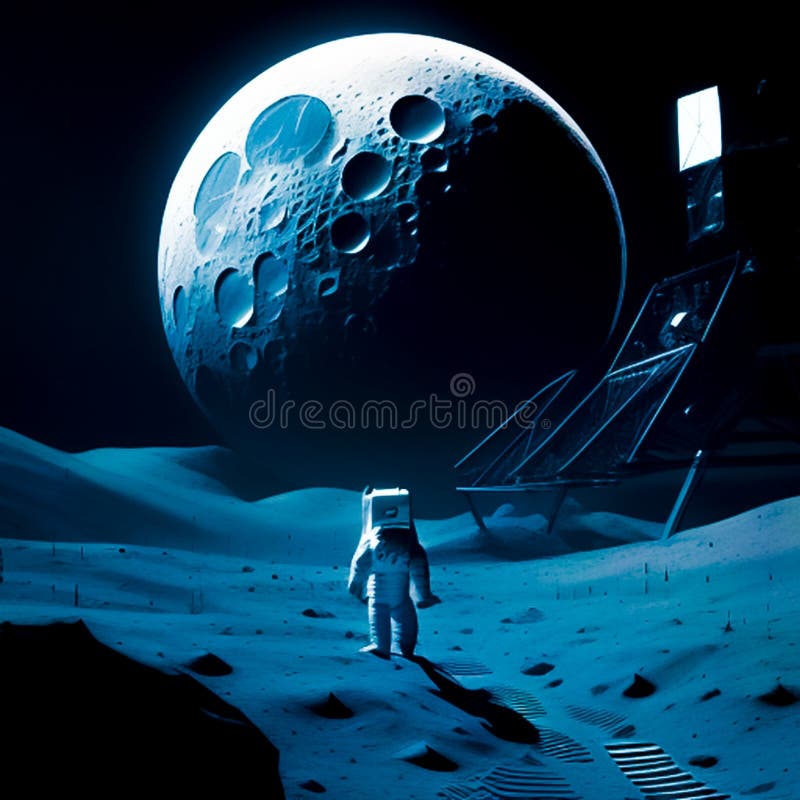 Moon Landing Space Experiment Stock Image - Image of experiment, moon ...